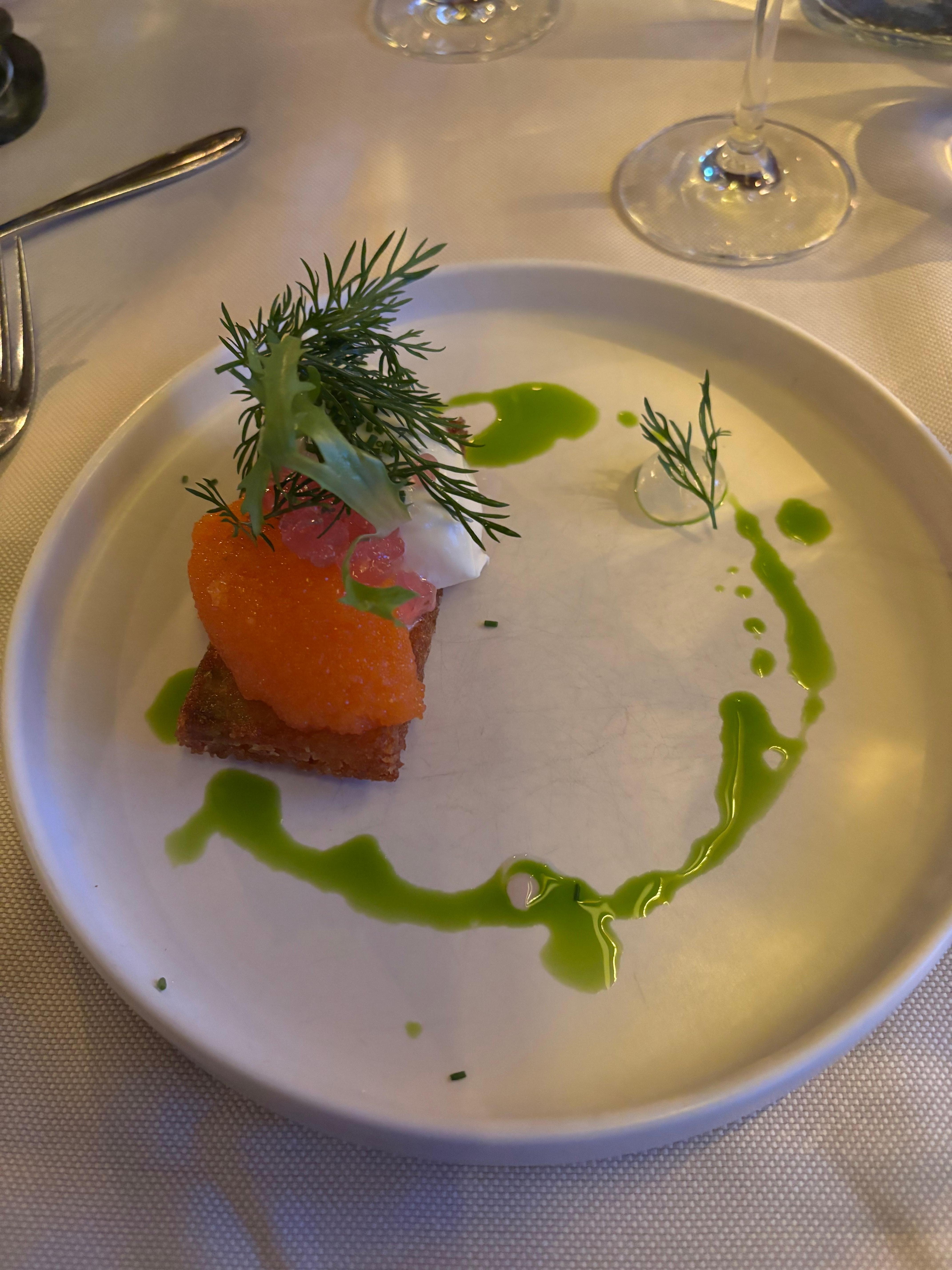 Förrätt löjrom och råraka 