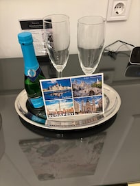 Lovely little birthday treat with a handwritten birthday message from the staff