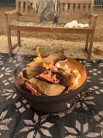Enjoyed the fire pit a bundle of wood is $5
