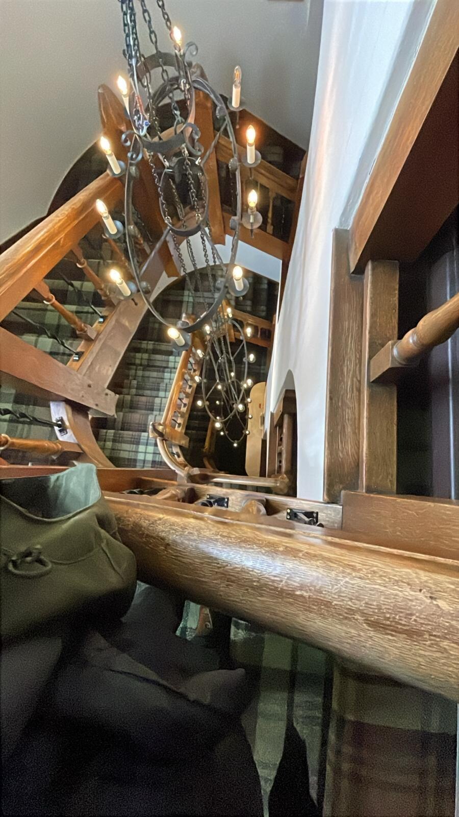 Beautiful staircase in the old building 