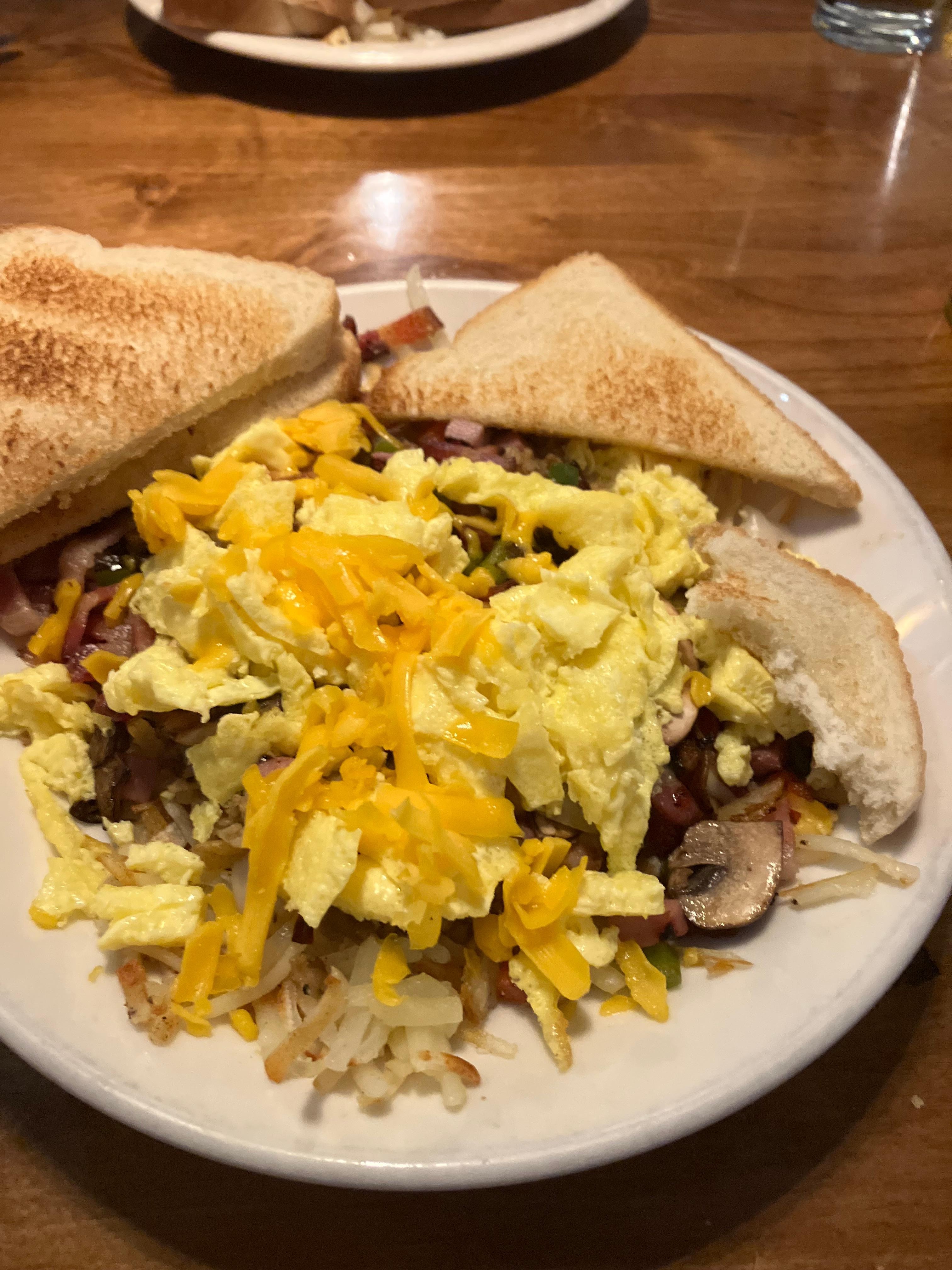 The breakfast was so filling and tasting 