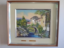 ホテル ロビーや 廊下の壁面にいっぱい道内出身著名画家の油彩