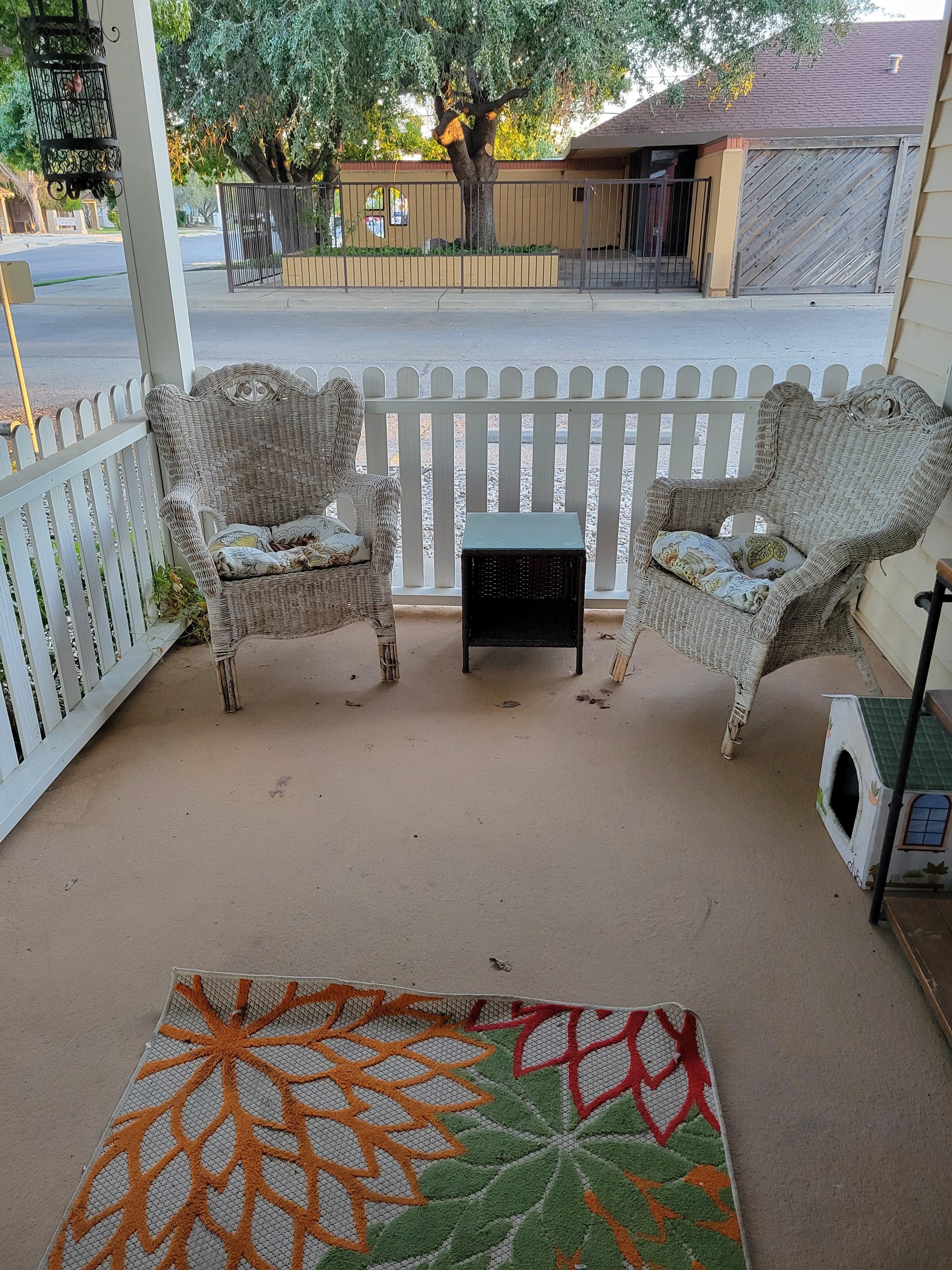 Would have loved to sit on the porch but the chairs were gross and the porch dirty.