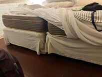 The bed she claimed was the same single bed every room had that couldn’t be separated.