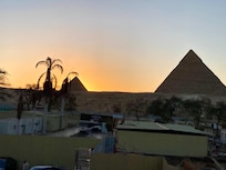 View from our room balcony.