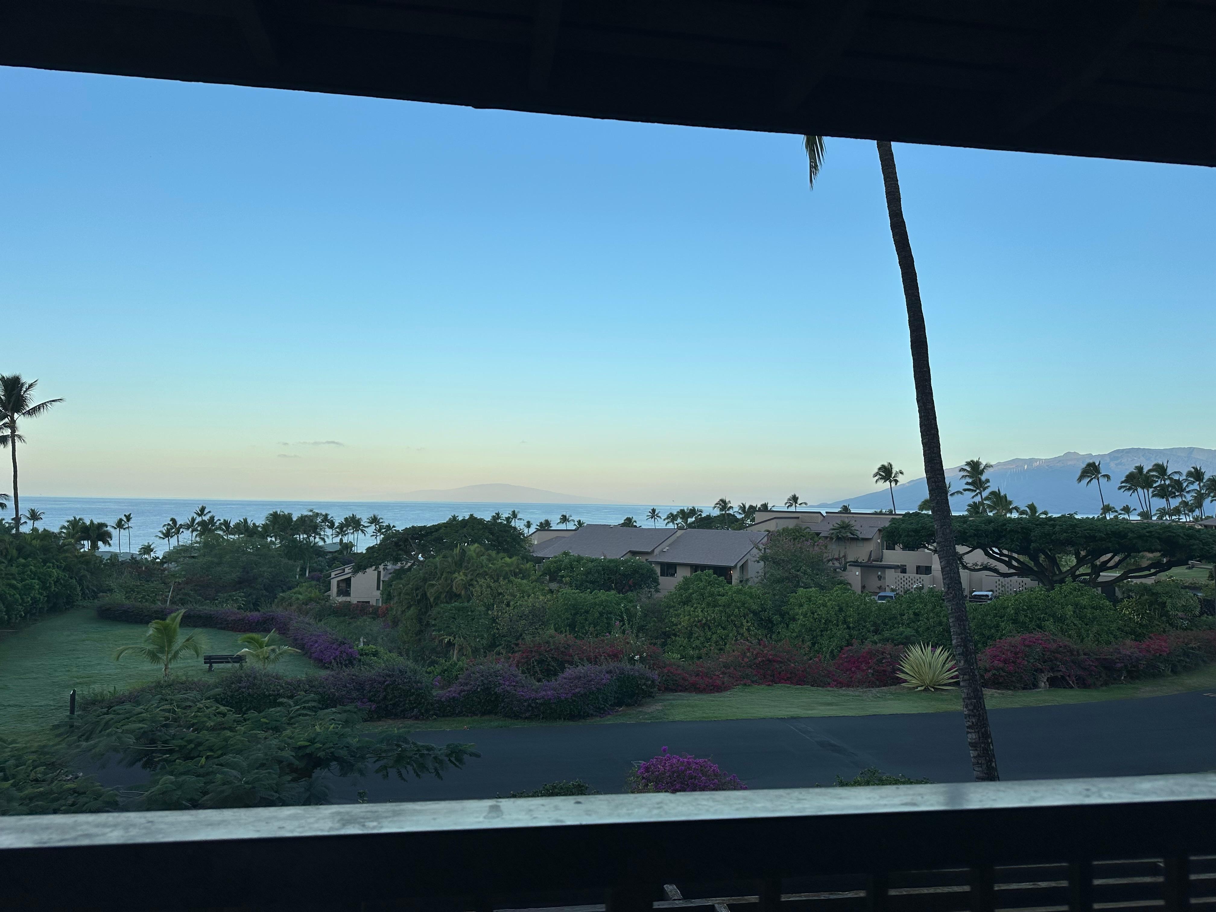 The view from the balcony