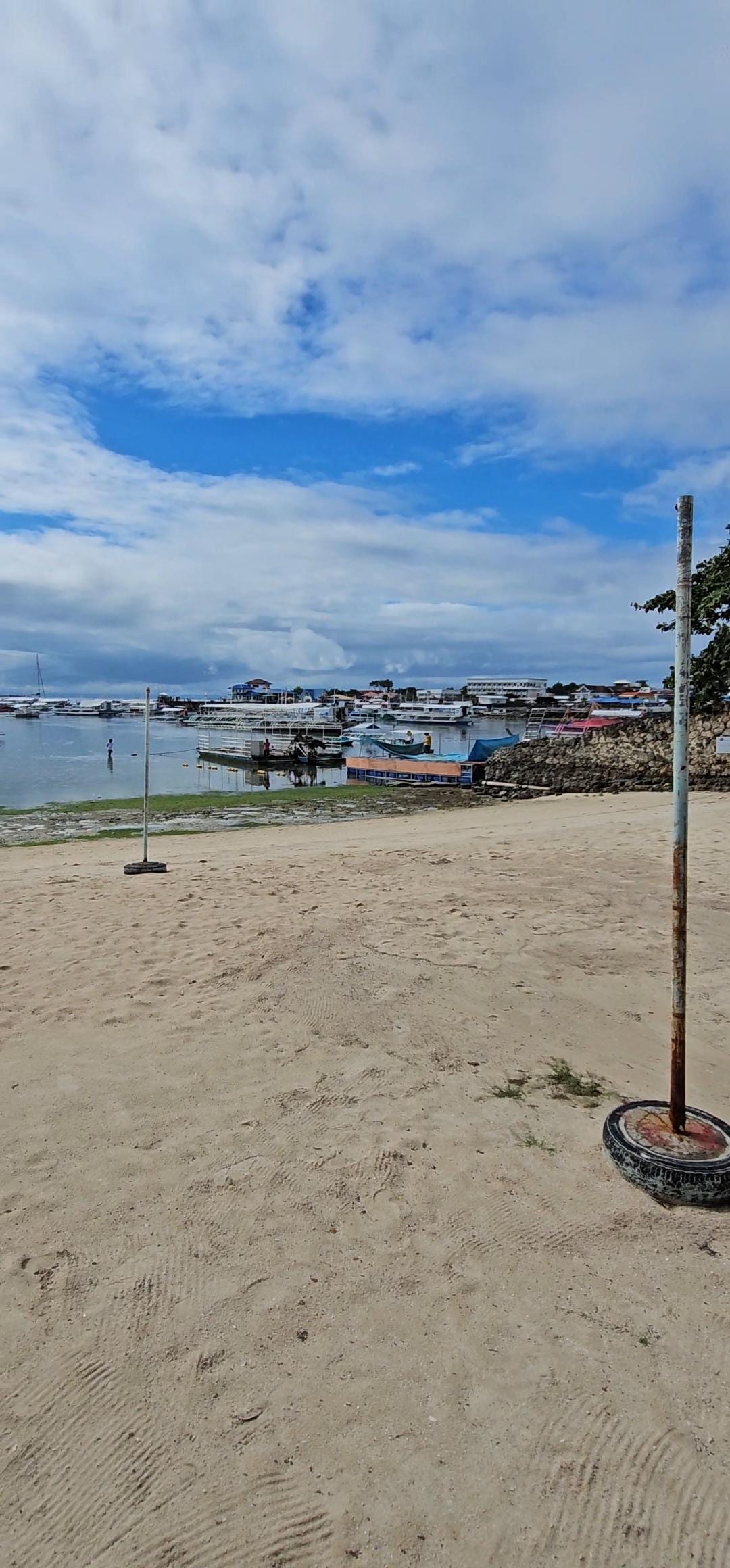 This is the beach it's so small. And usually low tide