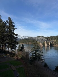 View from my room with a king bed and balcony