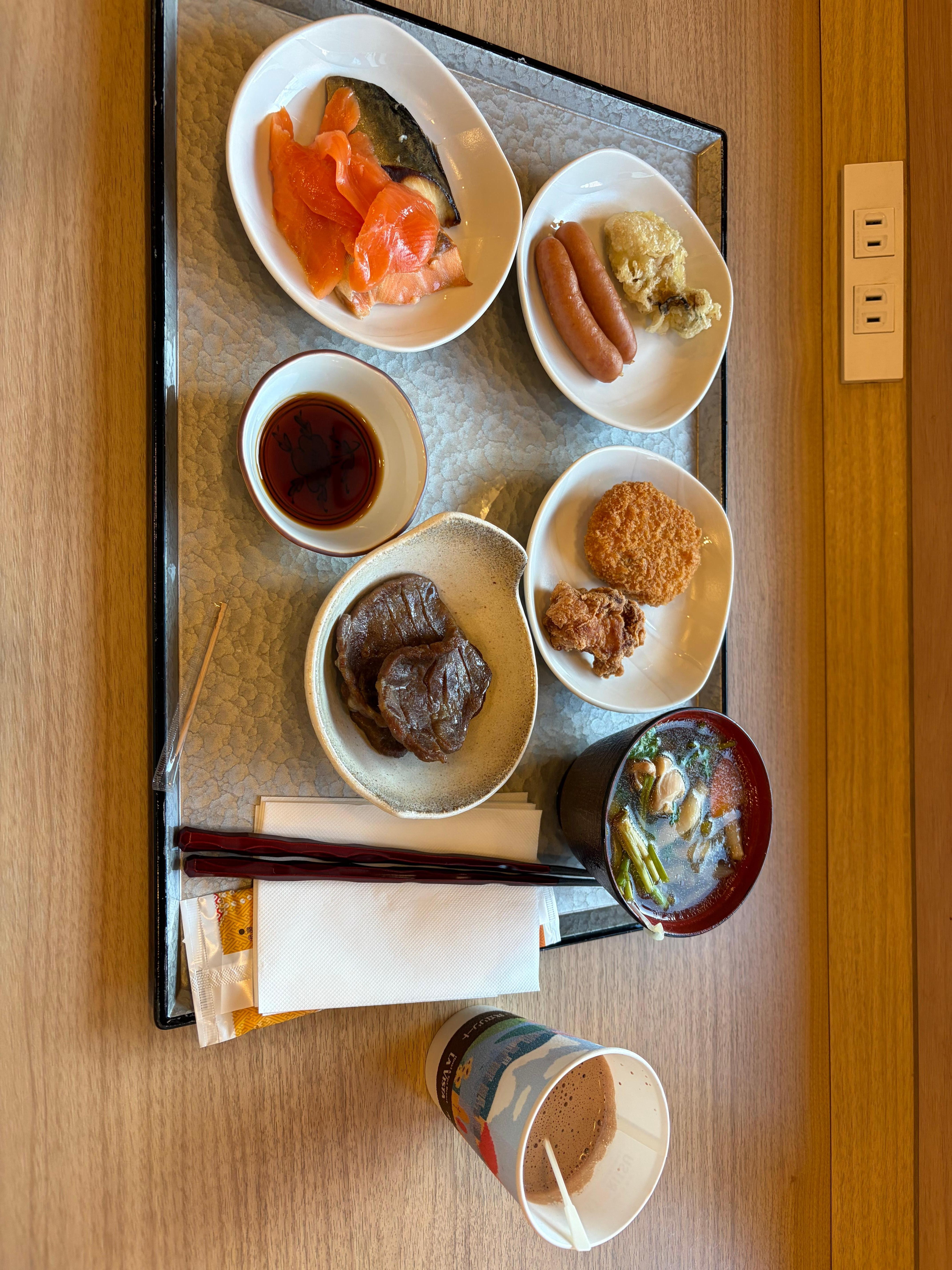 My first day breakfast