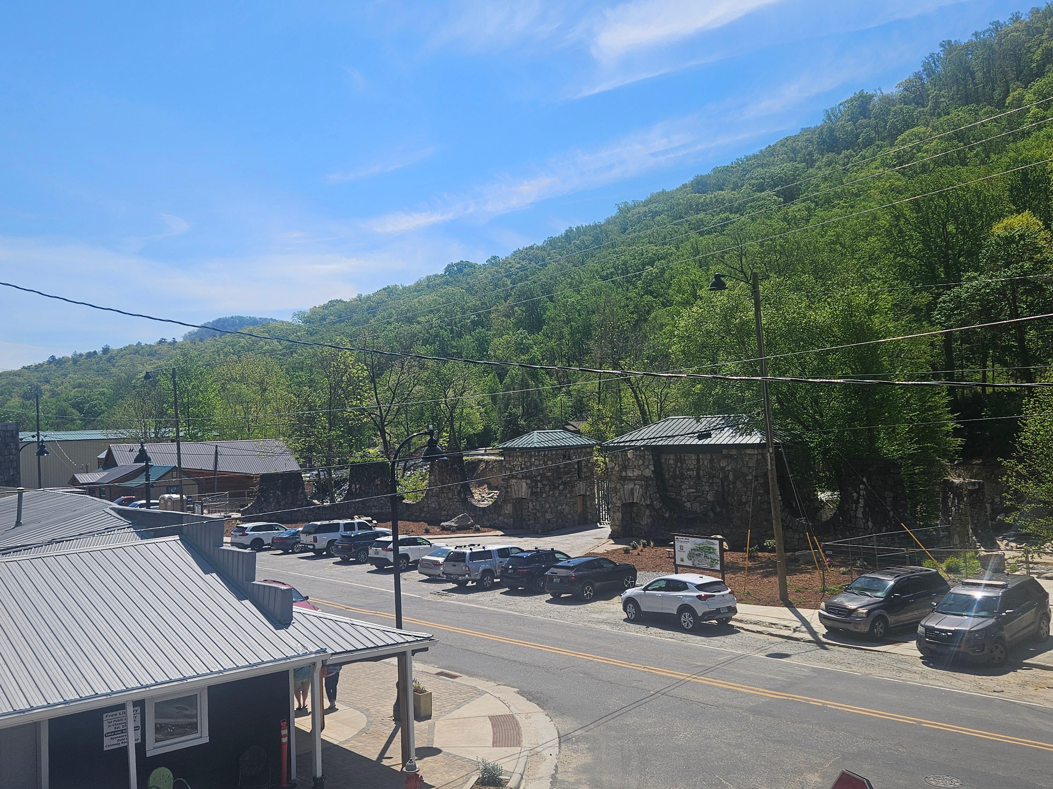 View from top seating of Chimney Rock Smokehouse