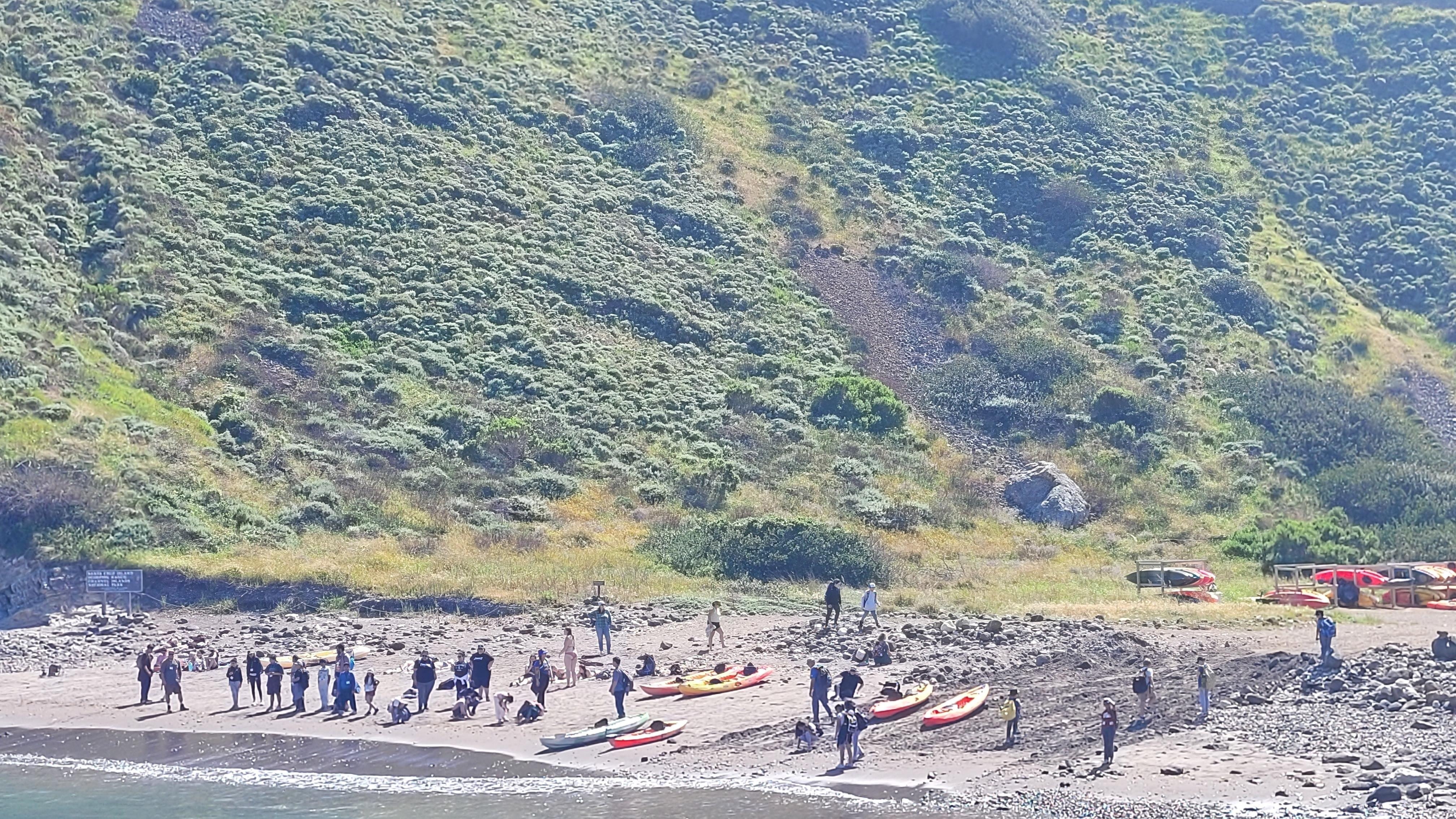 Beach at Scorpion  on Santa Cruz island