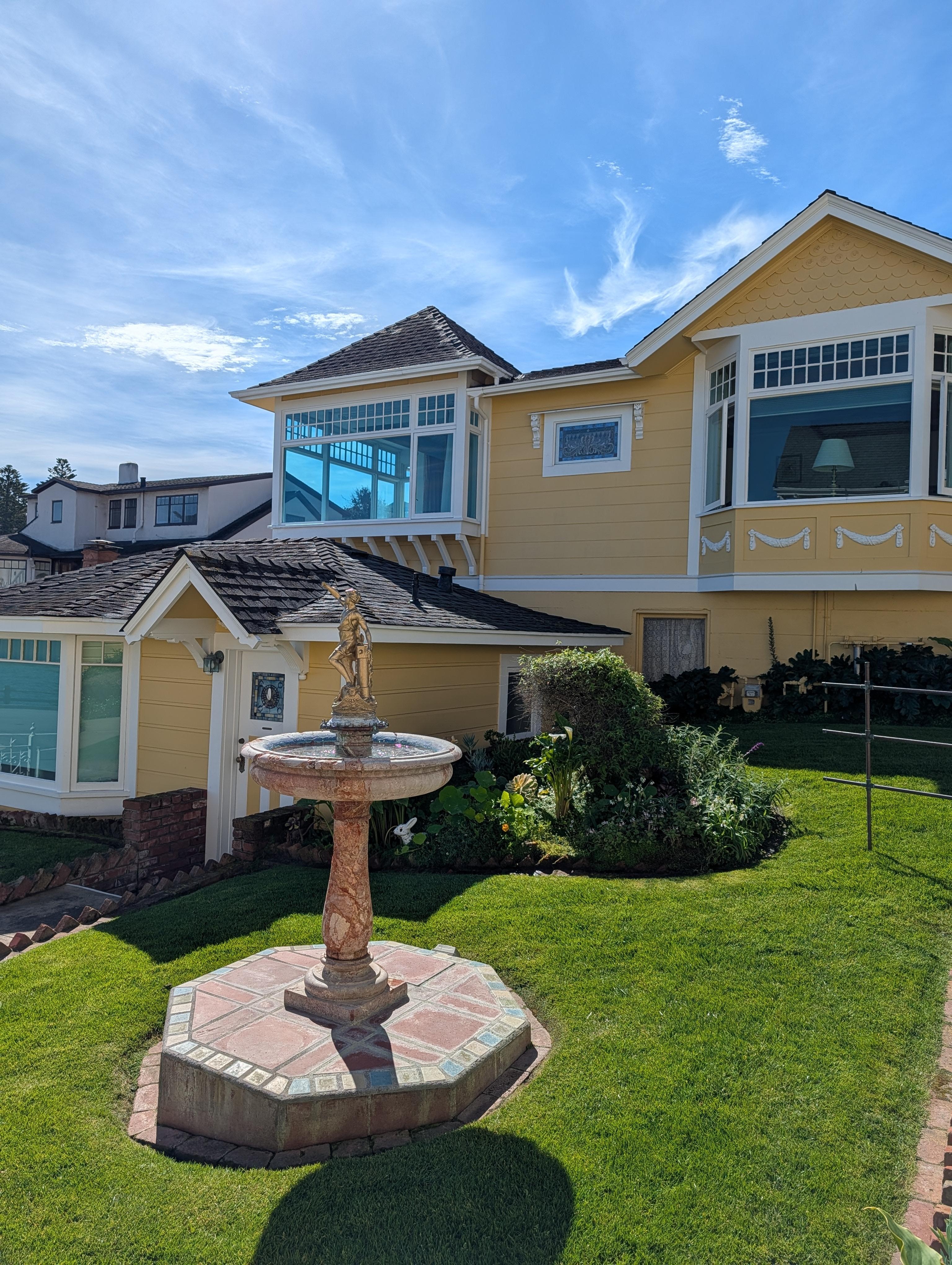 The corner window was our room
The property is very well kept