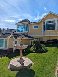 The corner window was our room
The property is very well kept