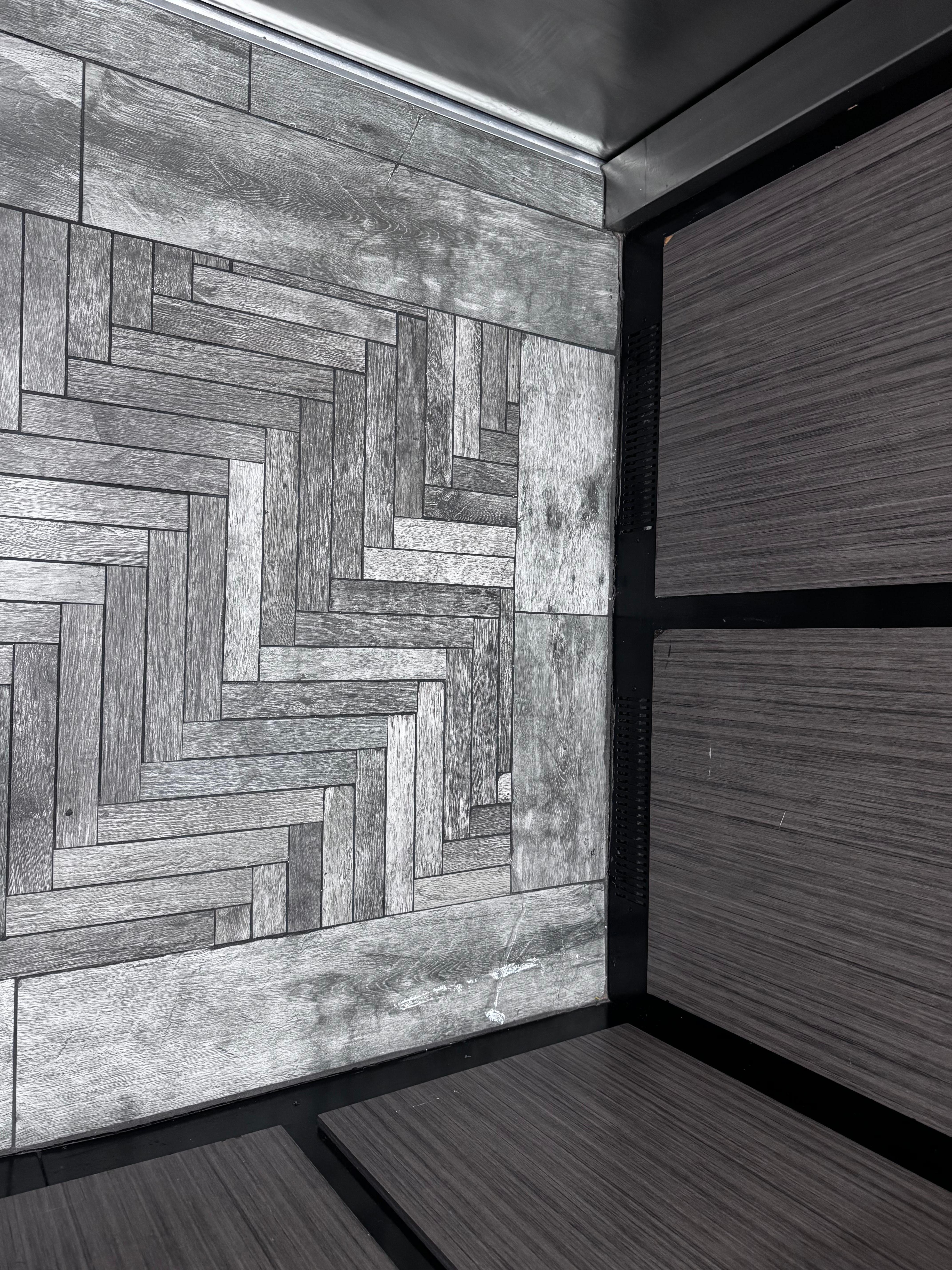 Elevator was a mess. 