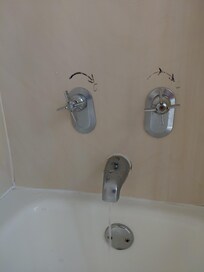 Sharpie on the wall and a steady faucet drip.