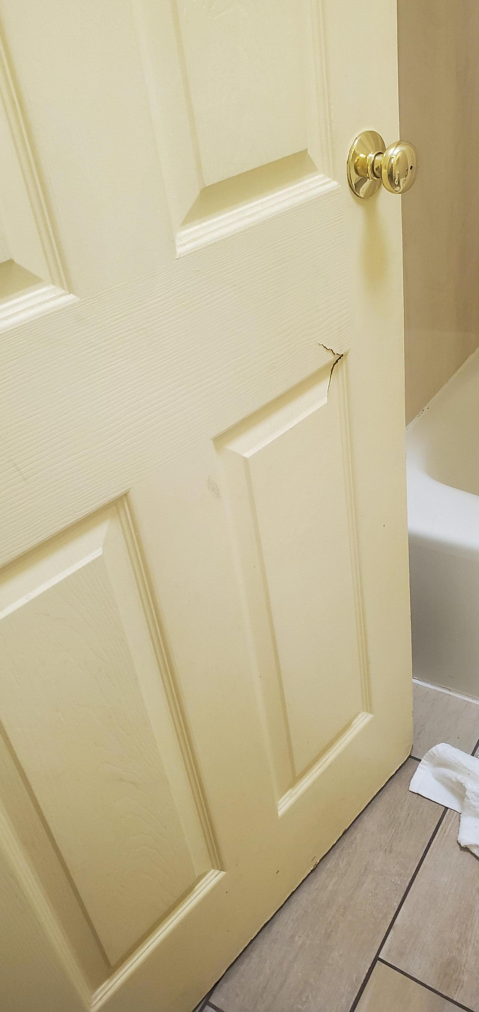 Holes in bathroom door