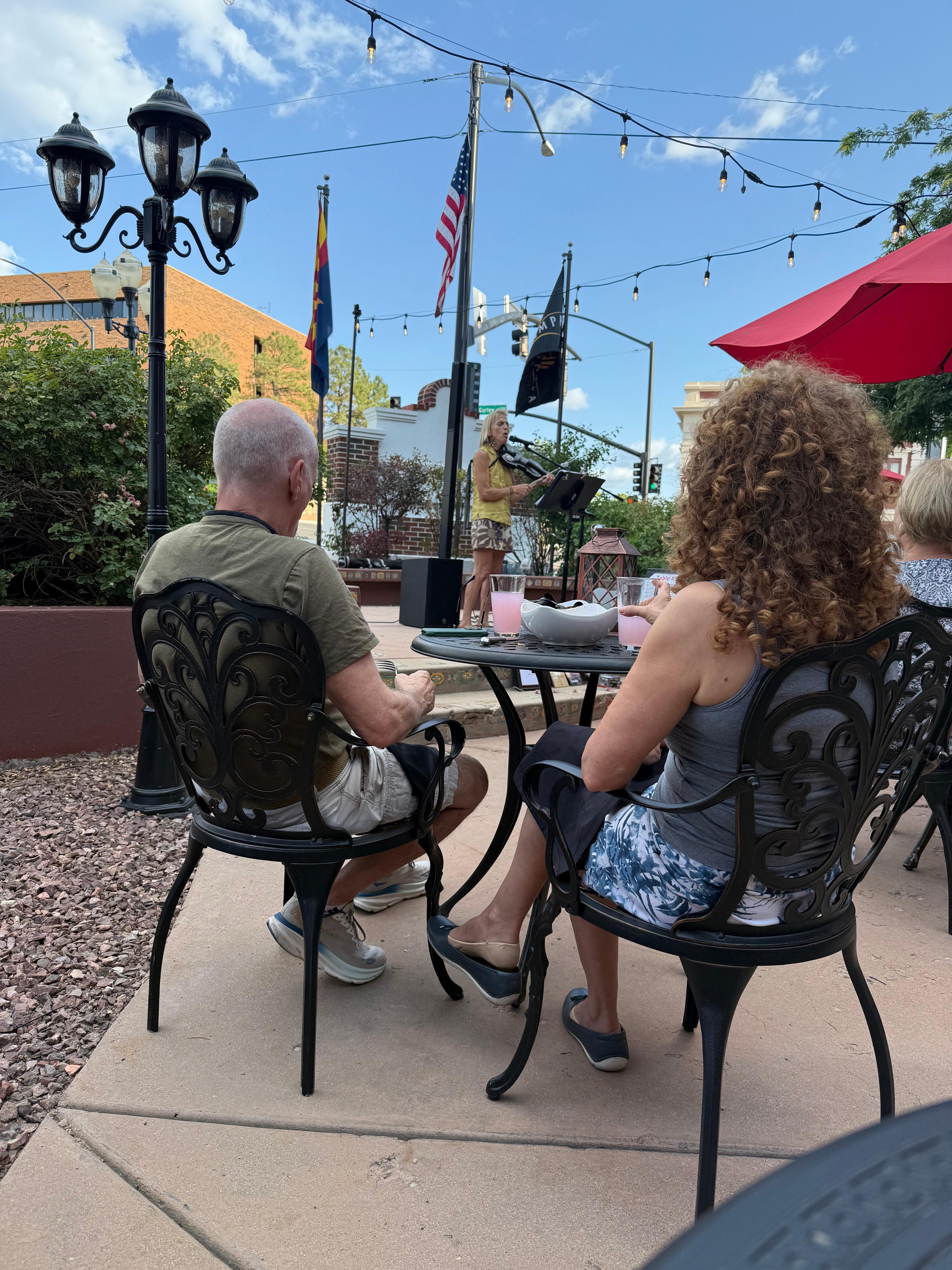 Live entertainment on the patio