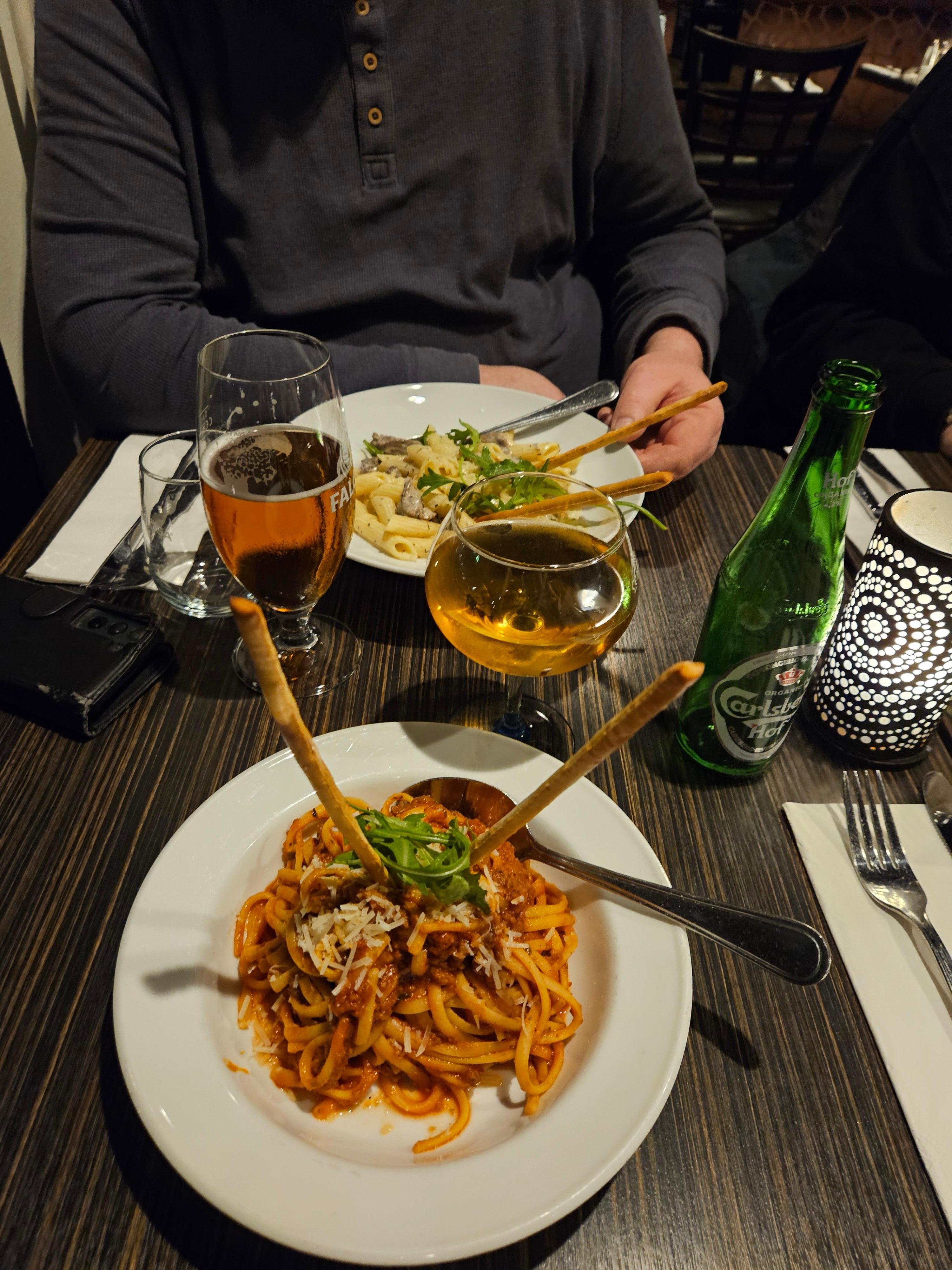 Mumsig pasta inte långt ifrån hotellet.