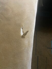 tear in blanket