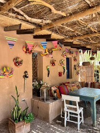 Área externa pro café da manhã