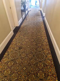 Dirty hall carpets