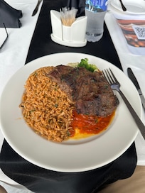 Food from the hotel restaurant