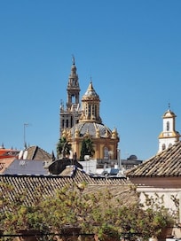 View from the rooftop terrace, pool area