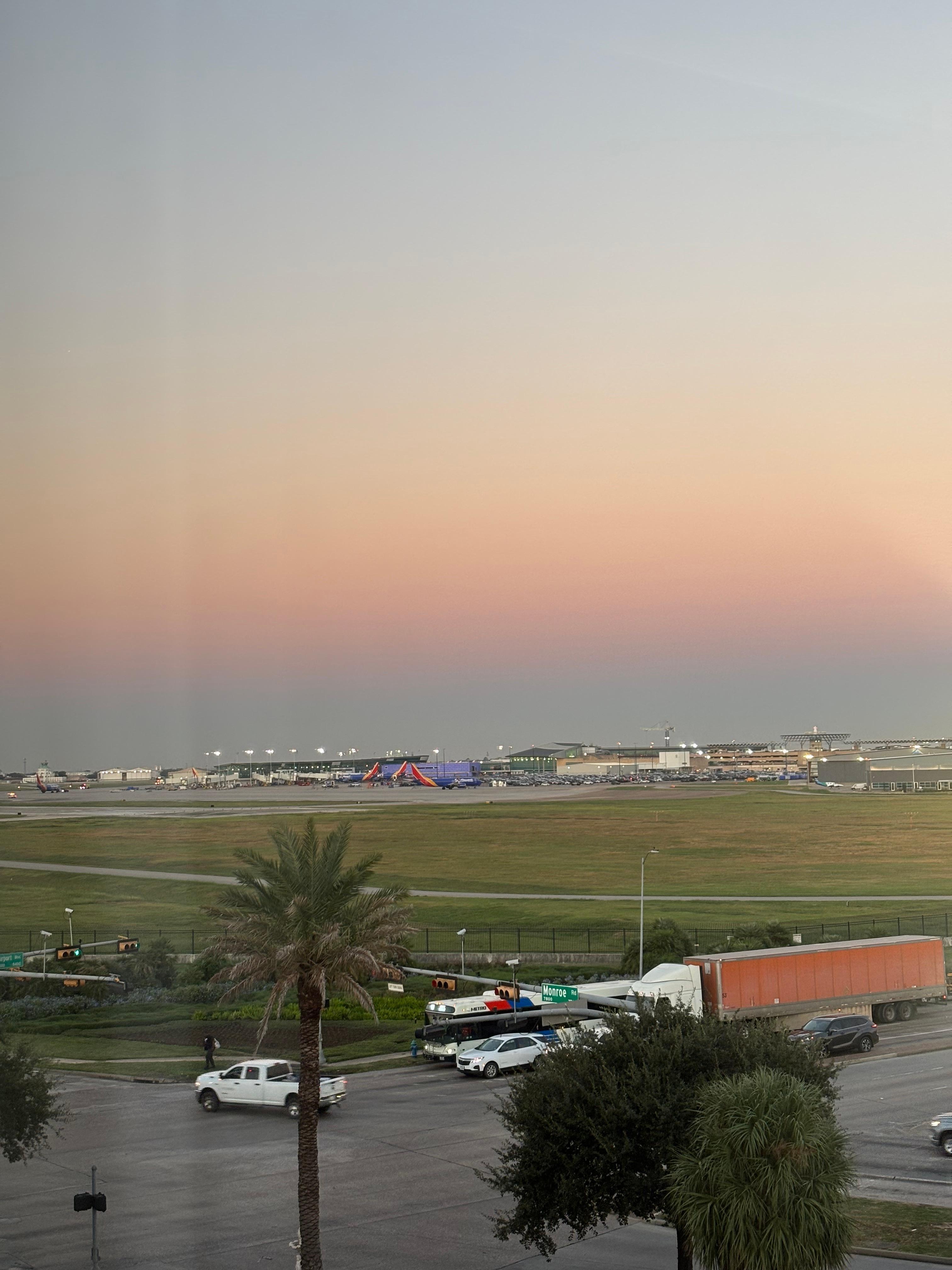 Views of the airport and downtown Houston which is a 15 minutes drive