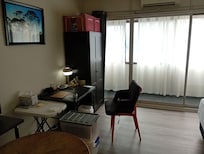 Living room and bedroom.