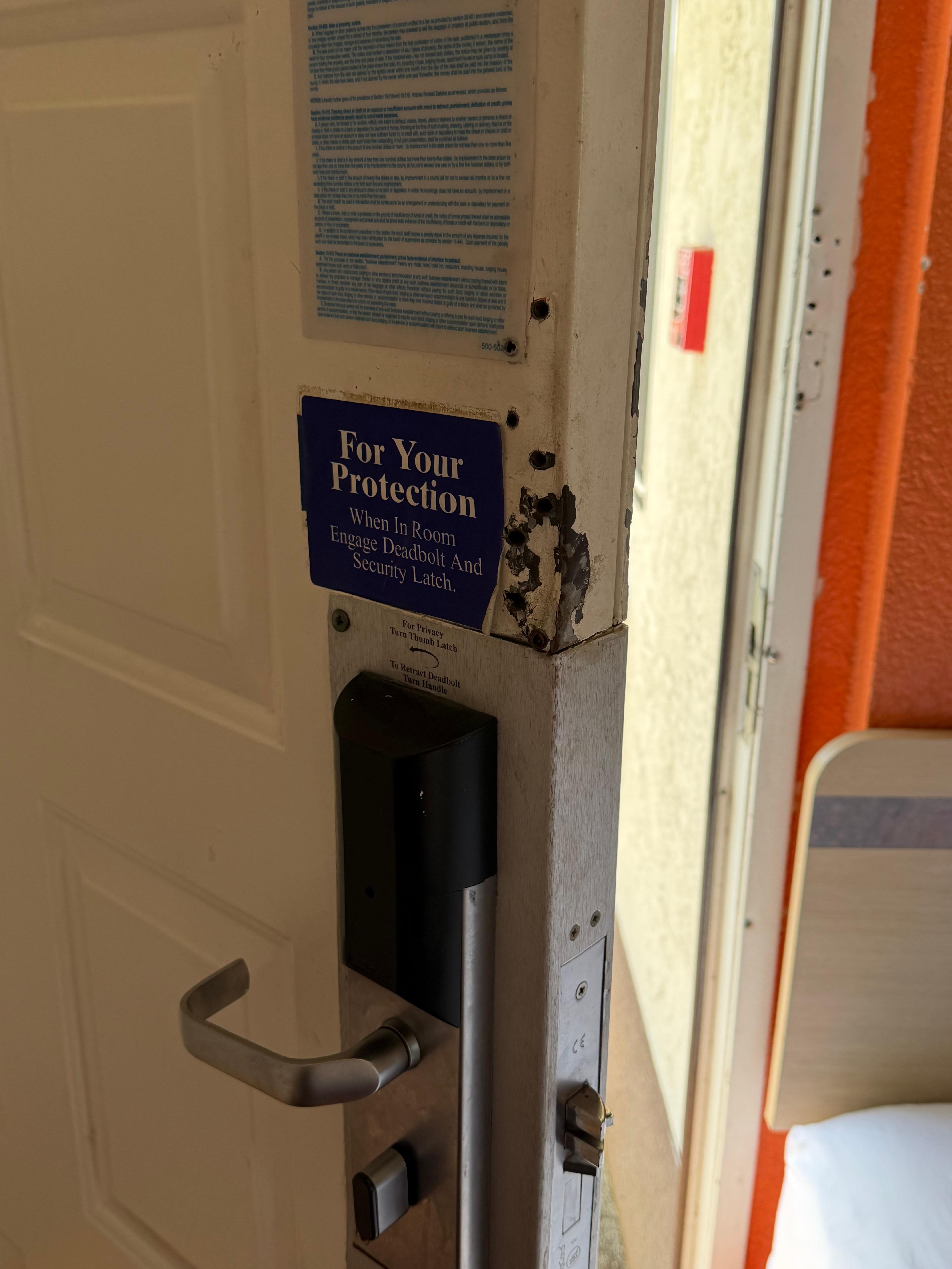 Door was kicked in at some point while locked