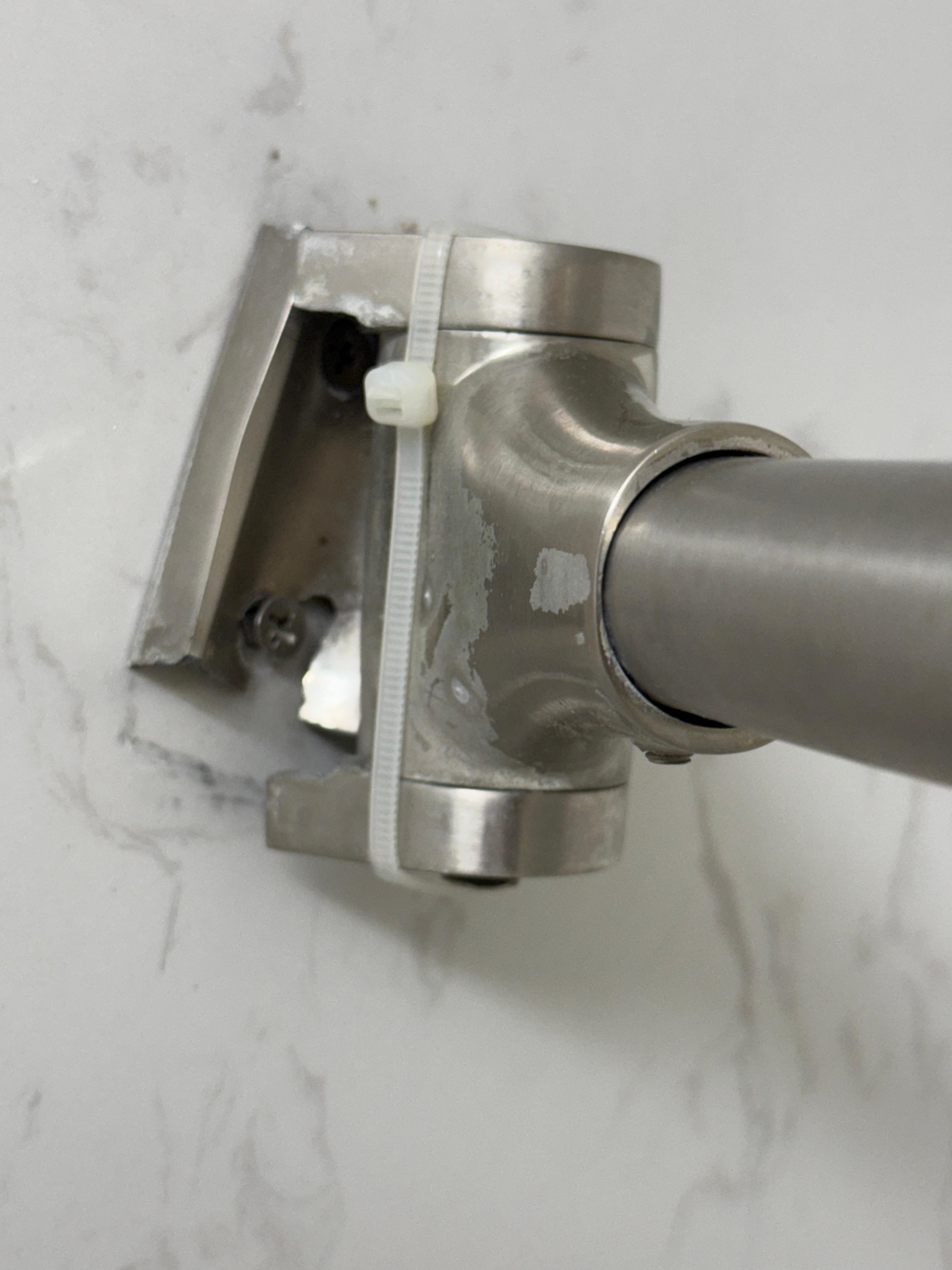 I mean fix the shower pole?