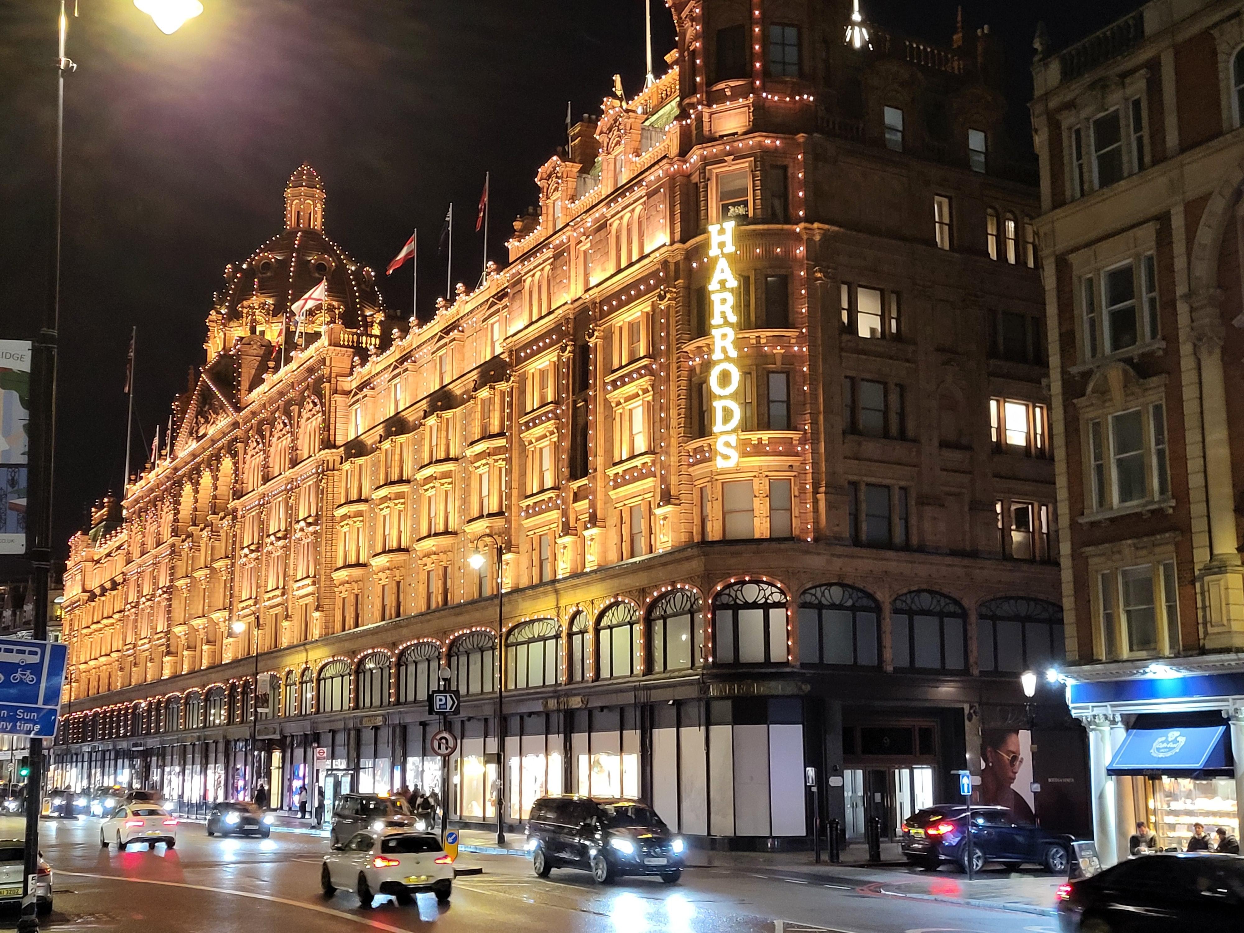 Harrods, just around the corner.