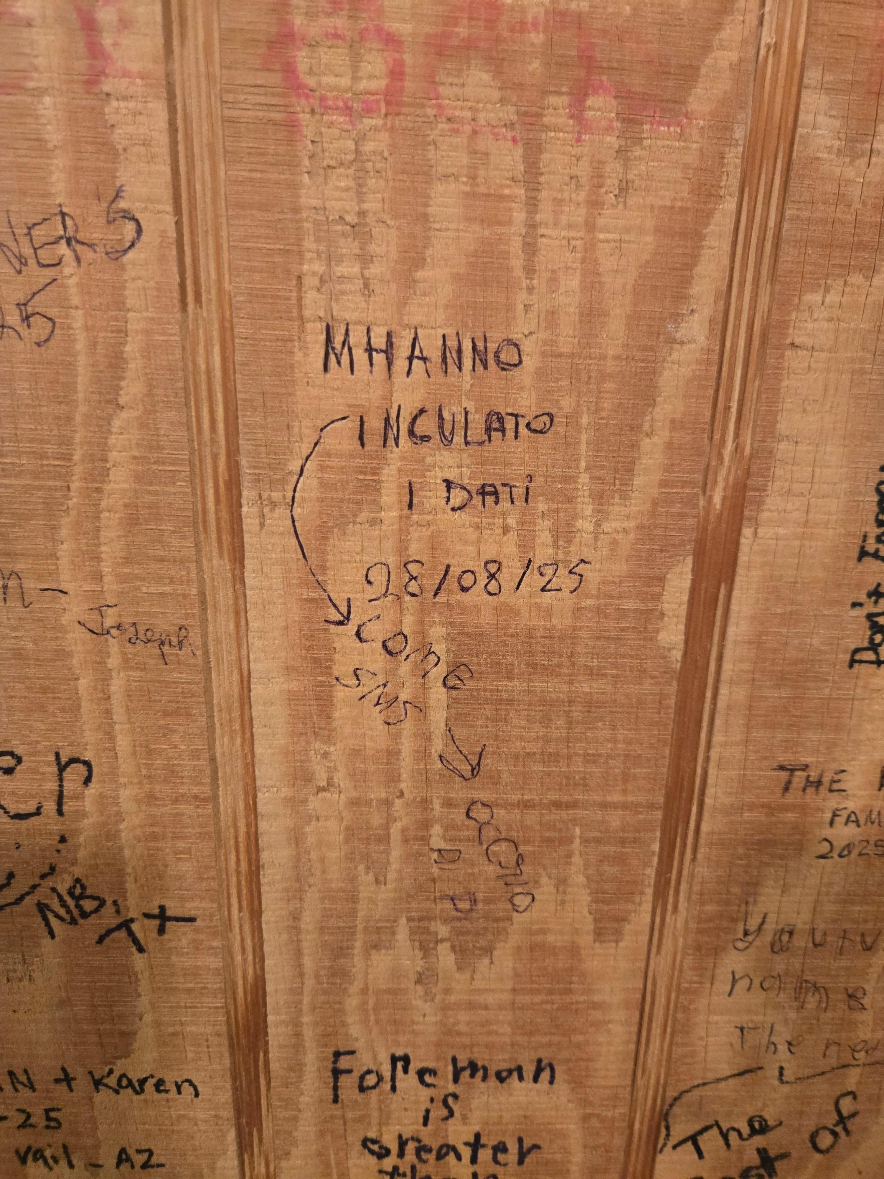 In Italian this says someone got fuc&*% in a$$