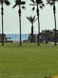 View of the sea from the hotel grounds