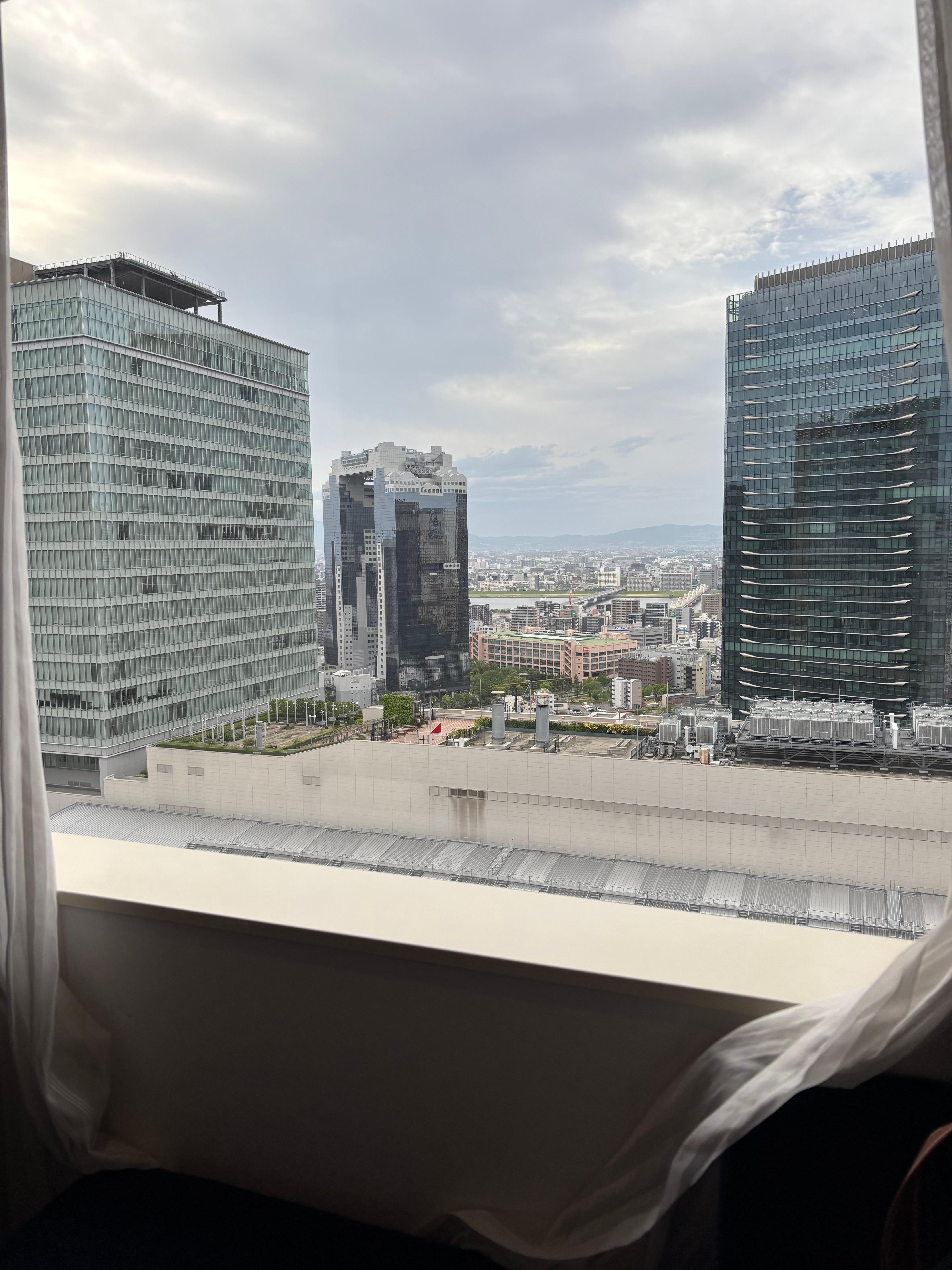 From hotel room