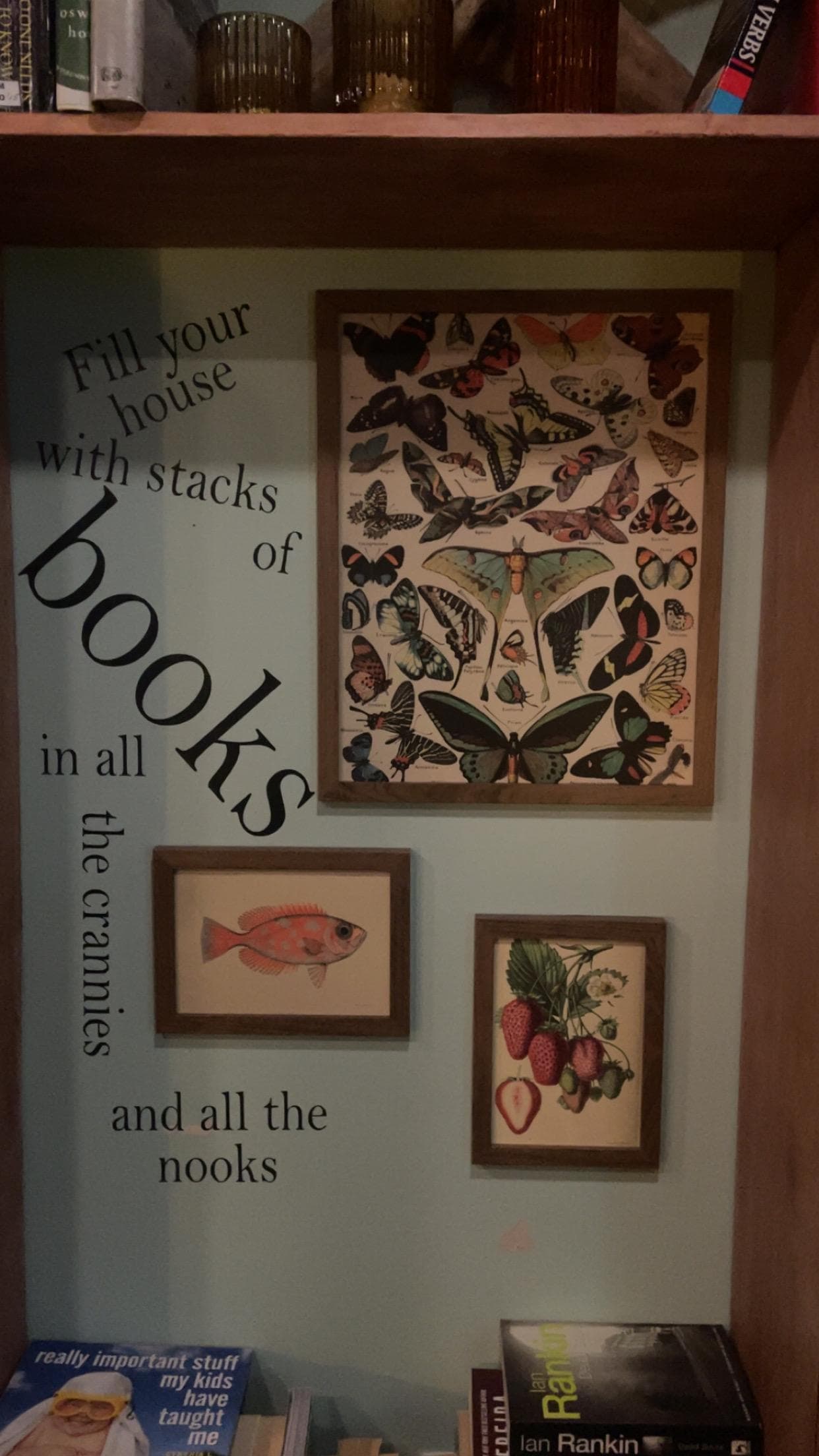Picture from the quaint reading room. What a great idea. 