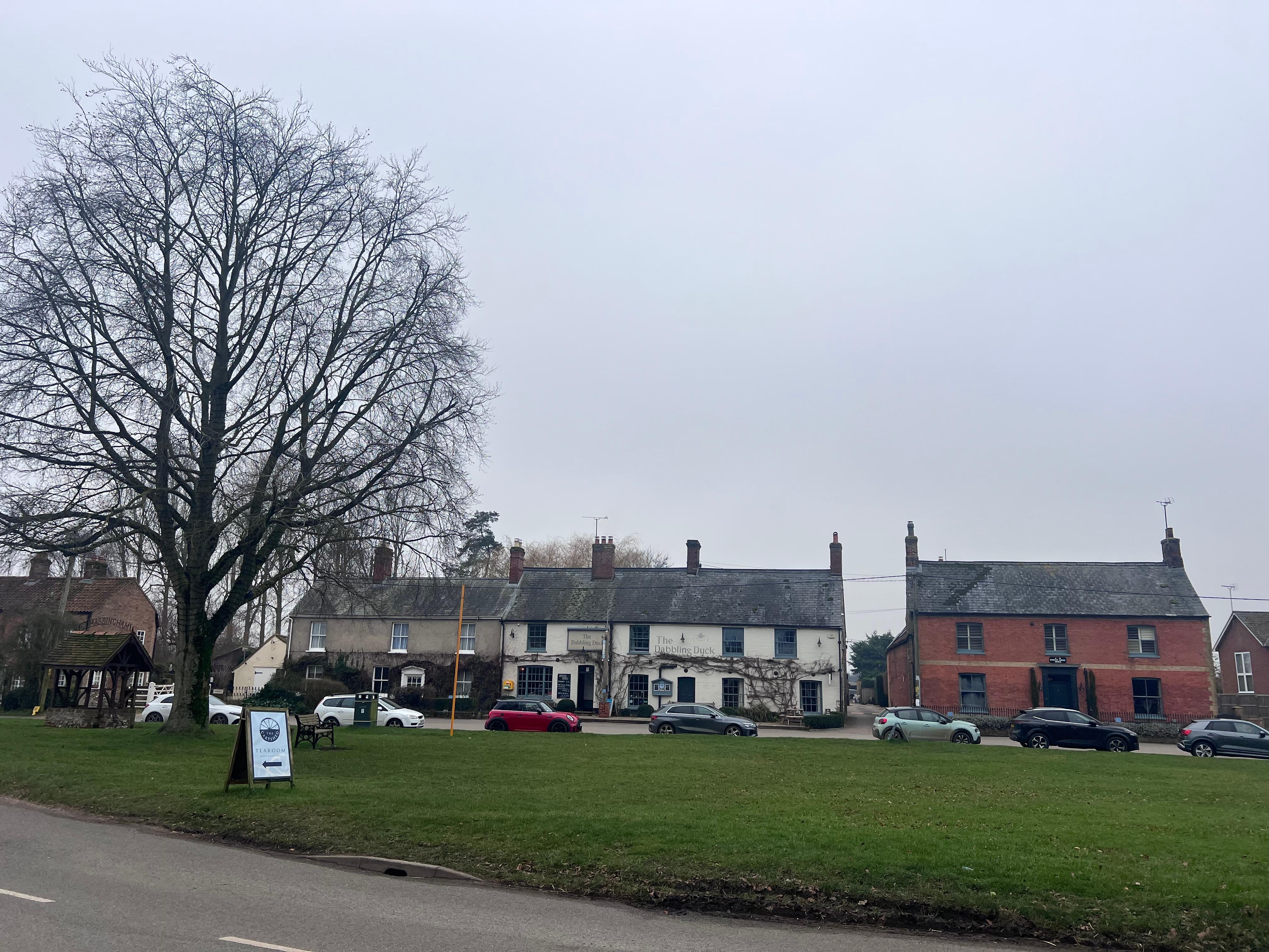 The Dabbling Duck and the village green. 