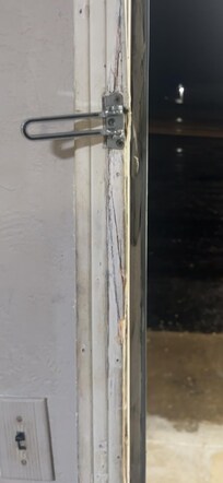 Broken door jam and busted light switch