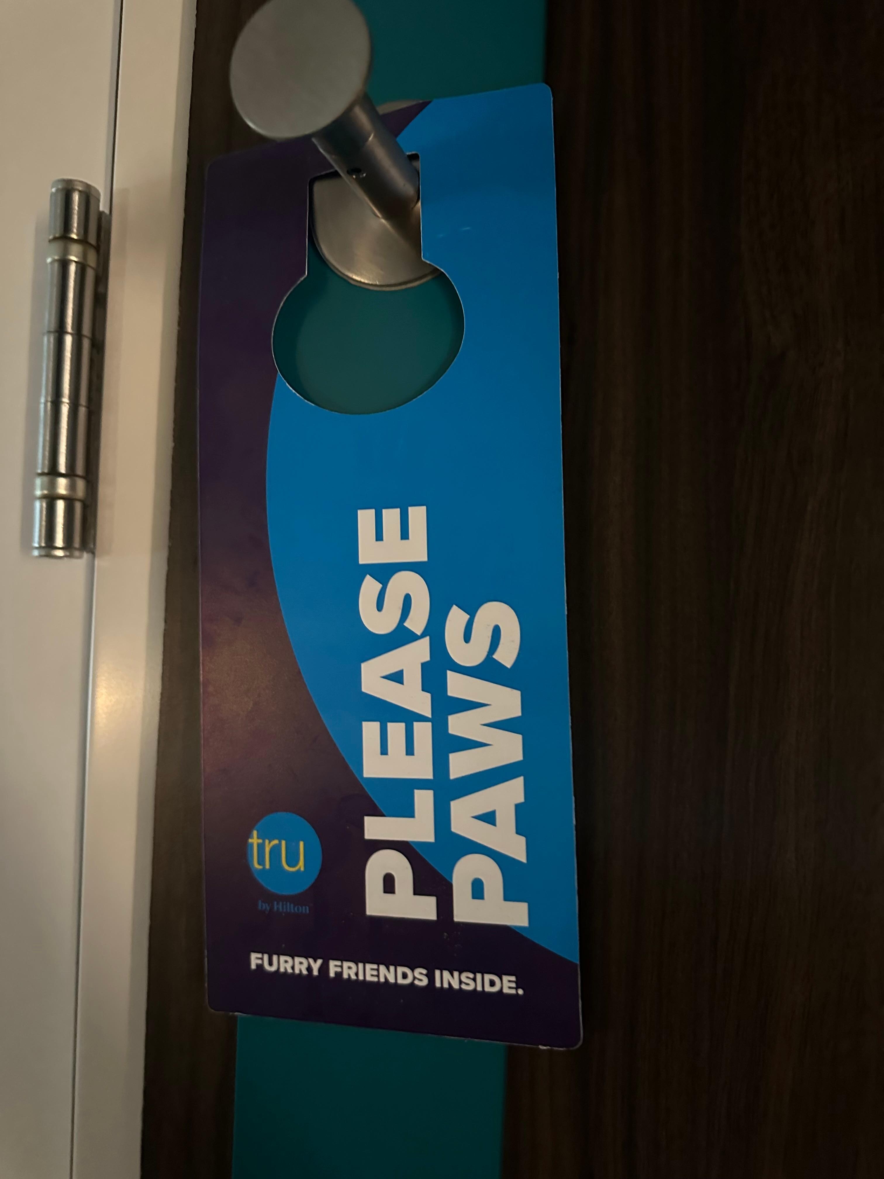 This is the first time I’ve ever seen signage about pets. Although our babies were not with us this was really neat. 