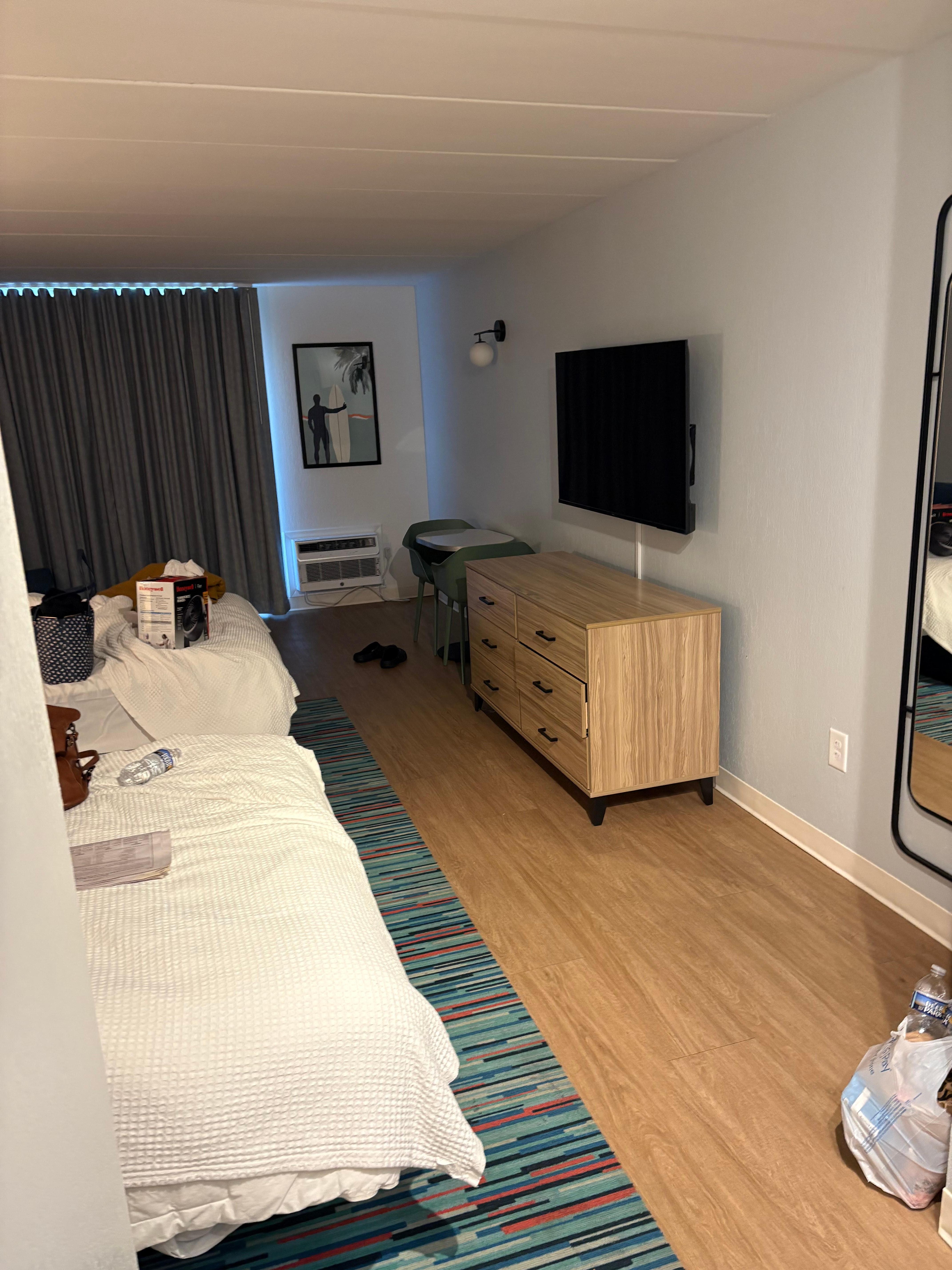 Our wonderful room with 2 queen size beds.