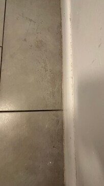 Bathroom floor, possibly stained?