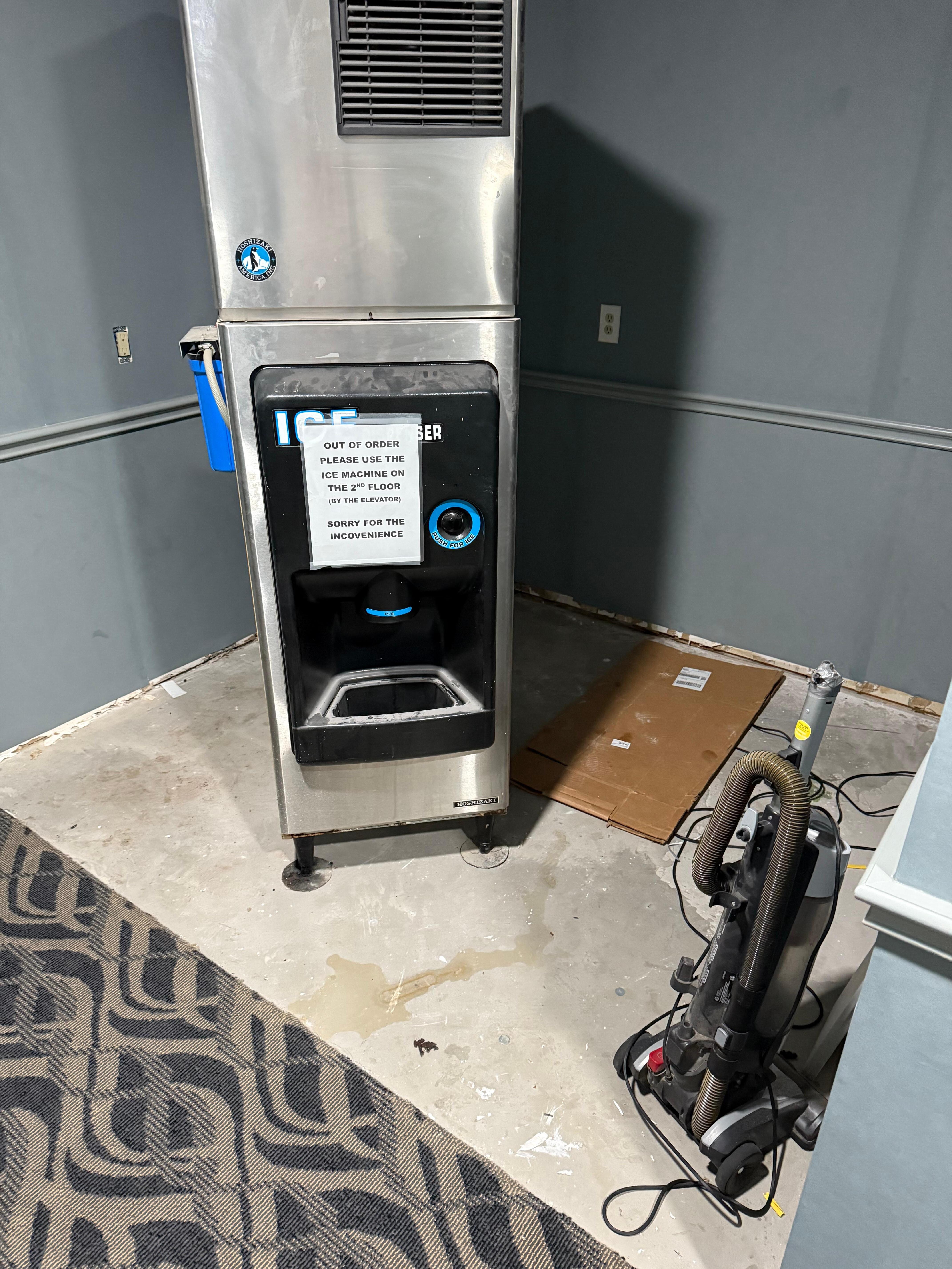 Ice machine inoperative 