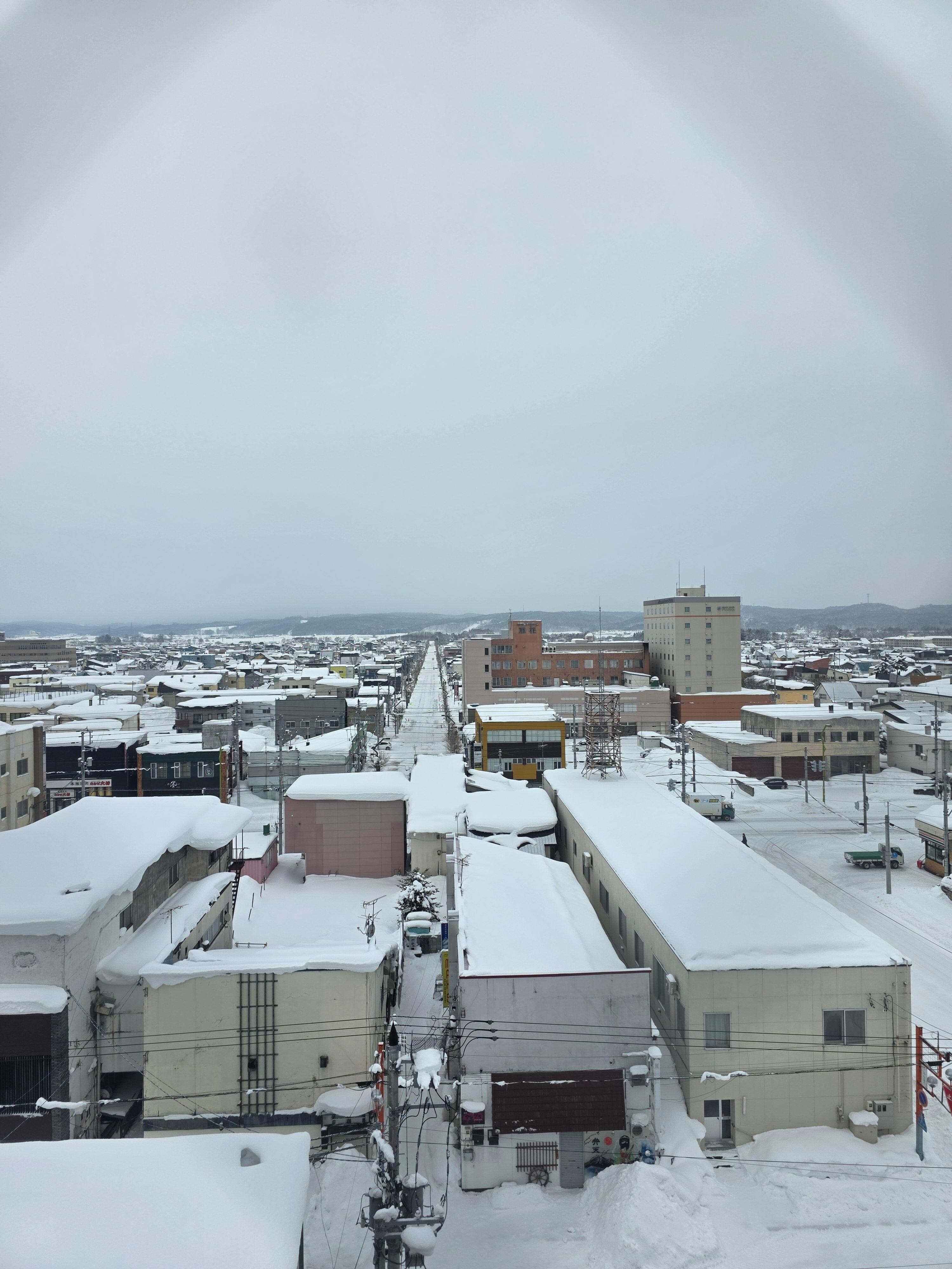 北海道らしい真っ直ぐ道が望める