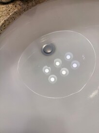 Bathroom sink when you run water.