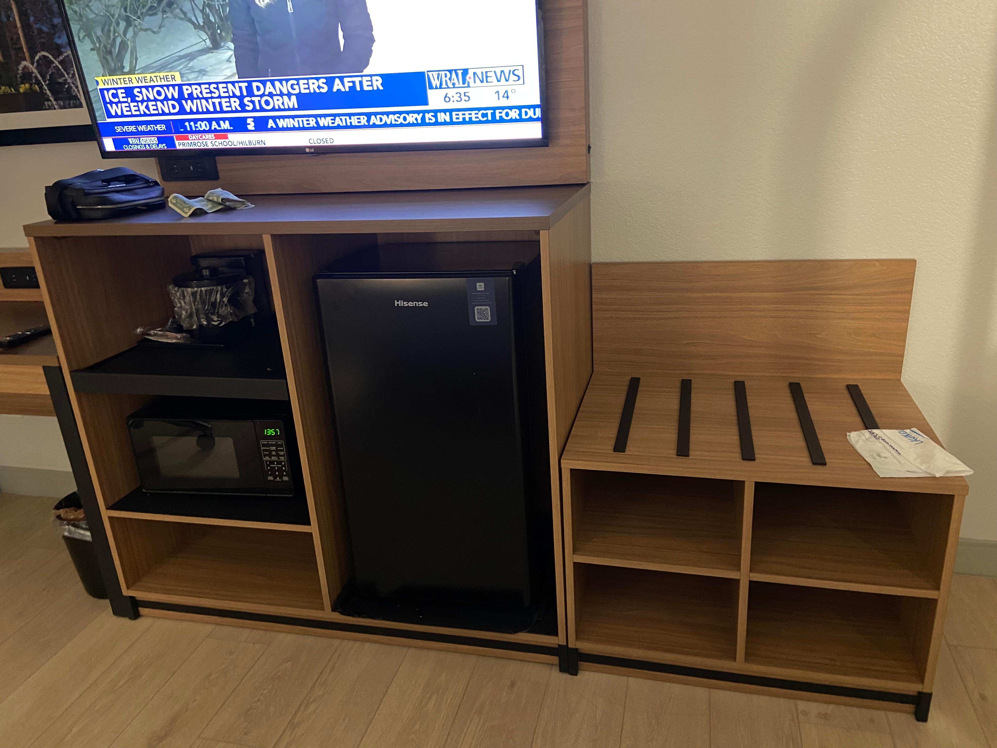 the only space besides the small closet for clothing