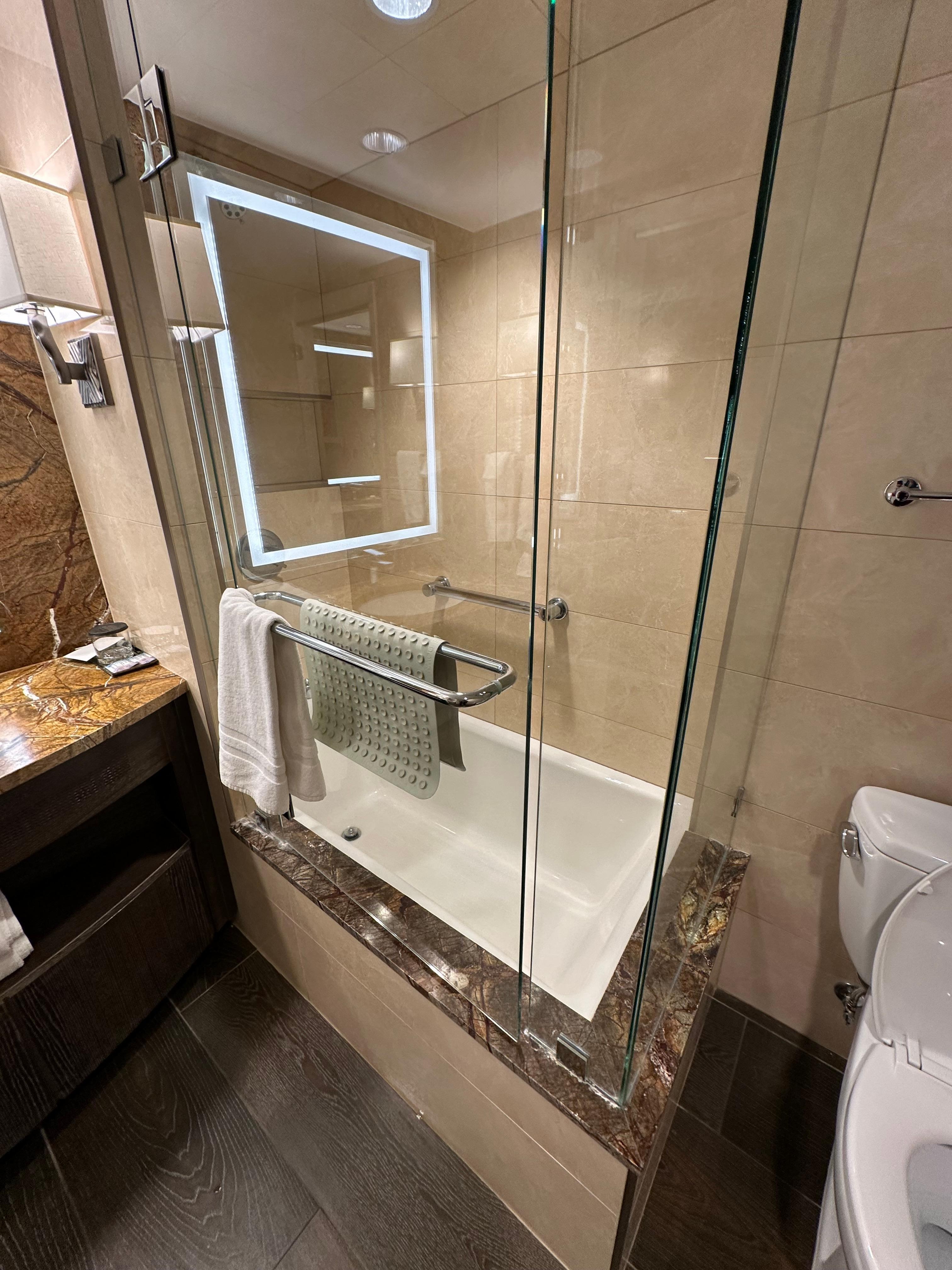 WTH is this?? What a disappointment Room 309 in Building 4 was …Not even a free standing shower. 