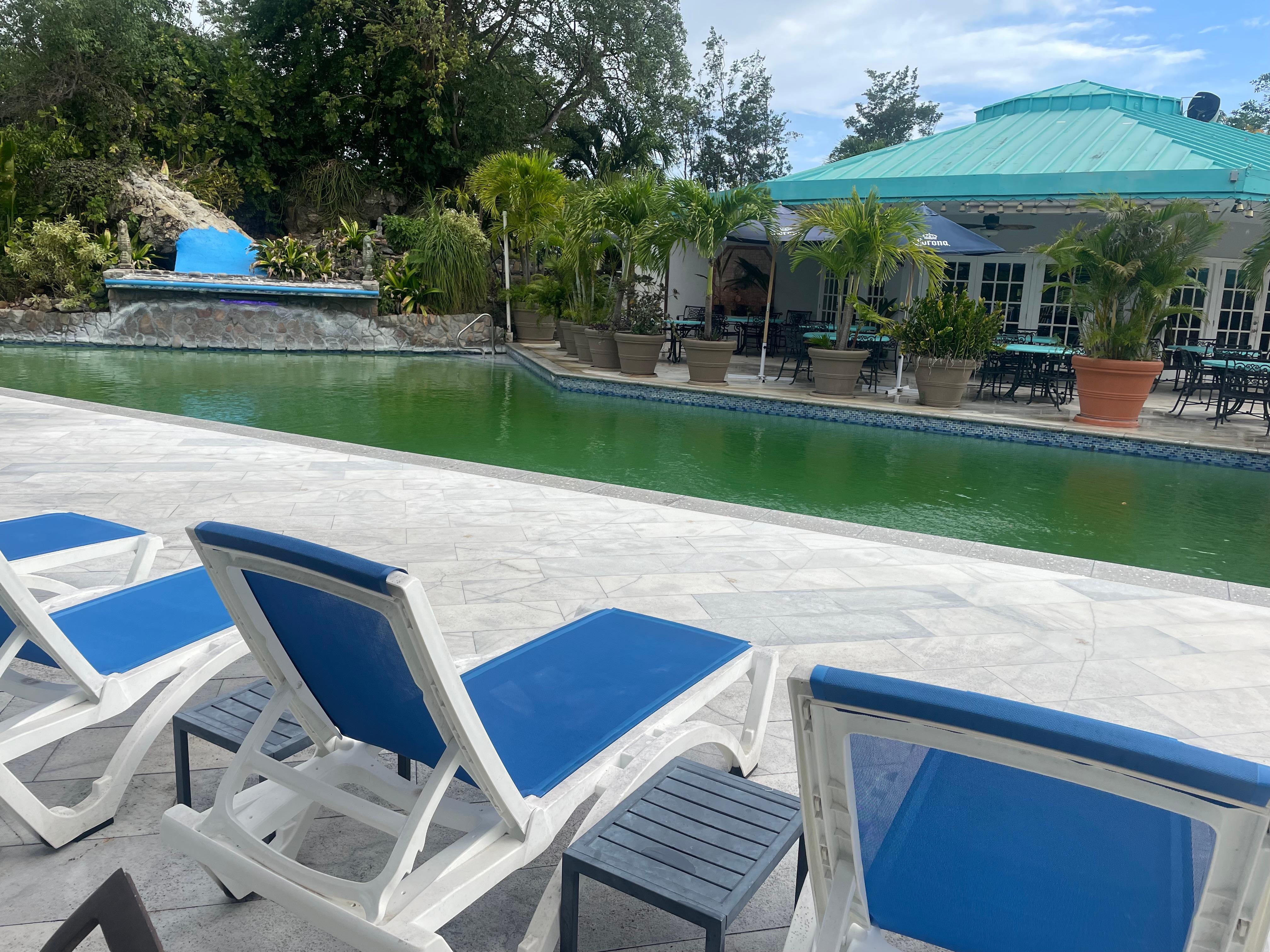 This was the cleanest of the two pools and no-one even tried to go in