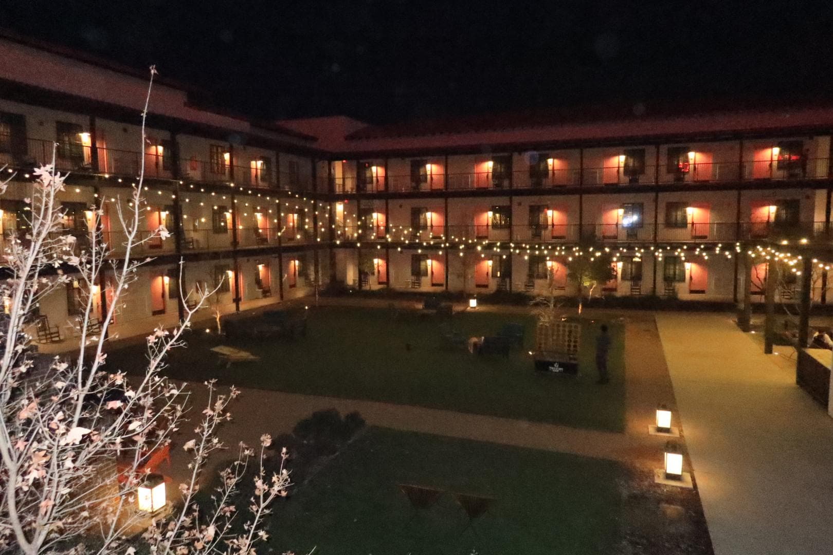 The view at night is so warm and relaxing.