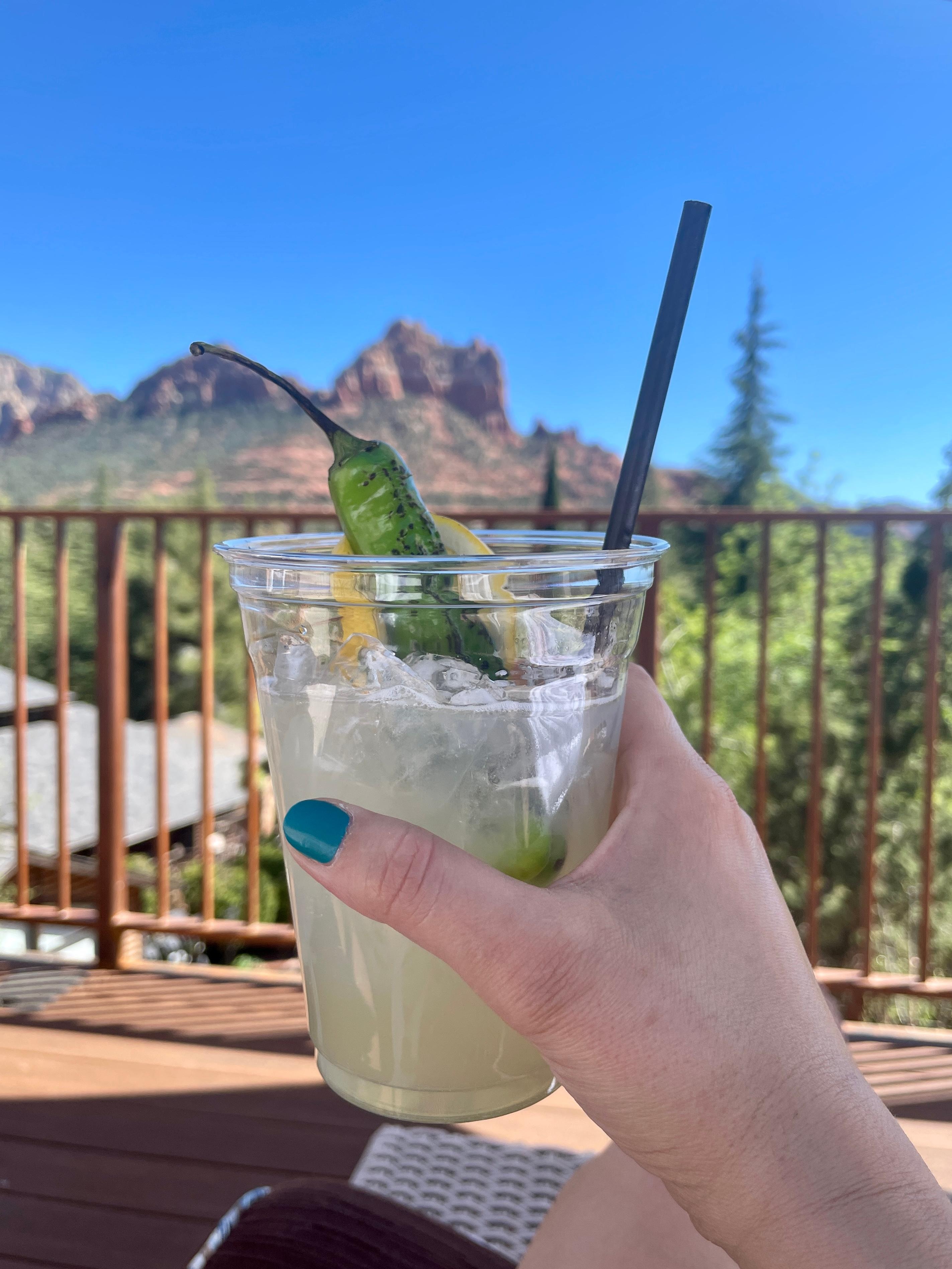Cocktail by the pool.