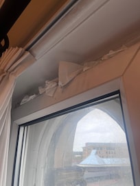 This is the window that is screwed shut. The other window doesn’t close fully and lets in a breeze